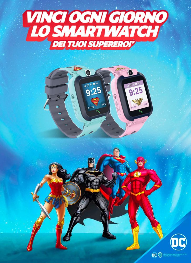 CONCORSO NESQUIK: VINCI SMARTWATCH DEI SUPEREROI DC COMICS E 1 VIAGGIO A MADRID
